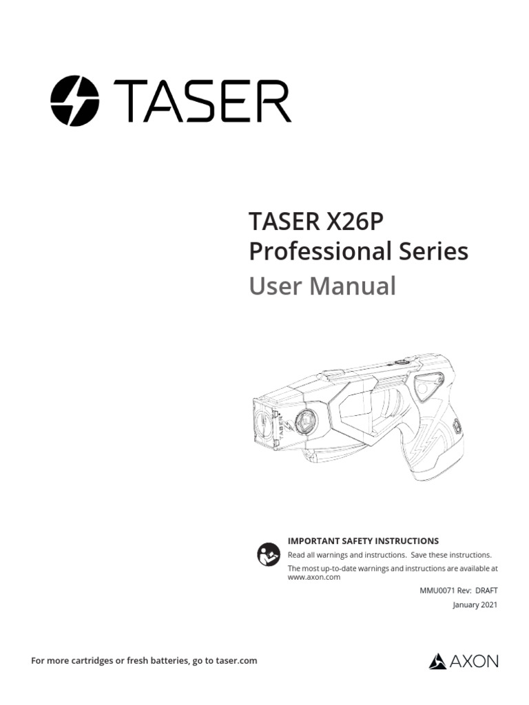 TASER X26P User Manual & Safety Guide | PDF | Taser | Electromagnetic ...