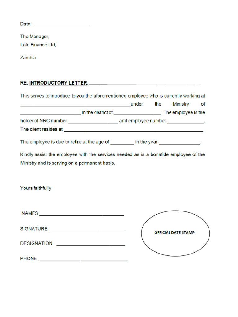 Introductory Letter | PDF