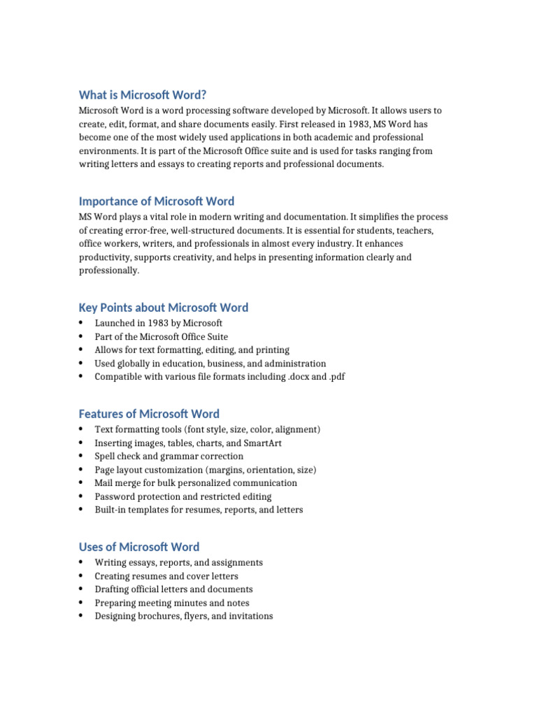 Microsoft Word Assignment | PDF