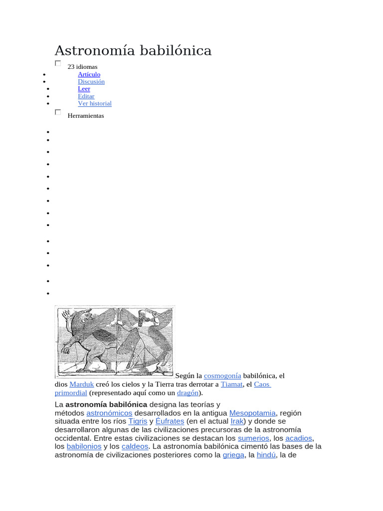 Fundamentos de la Astronomía Babilónica | PDF | Babilonia