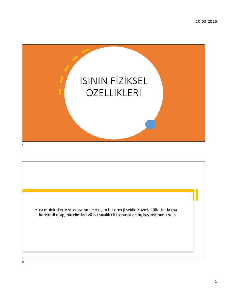 Isi Isigin Fiziksel Ozellikleri 2 | PDF