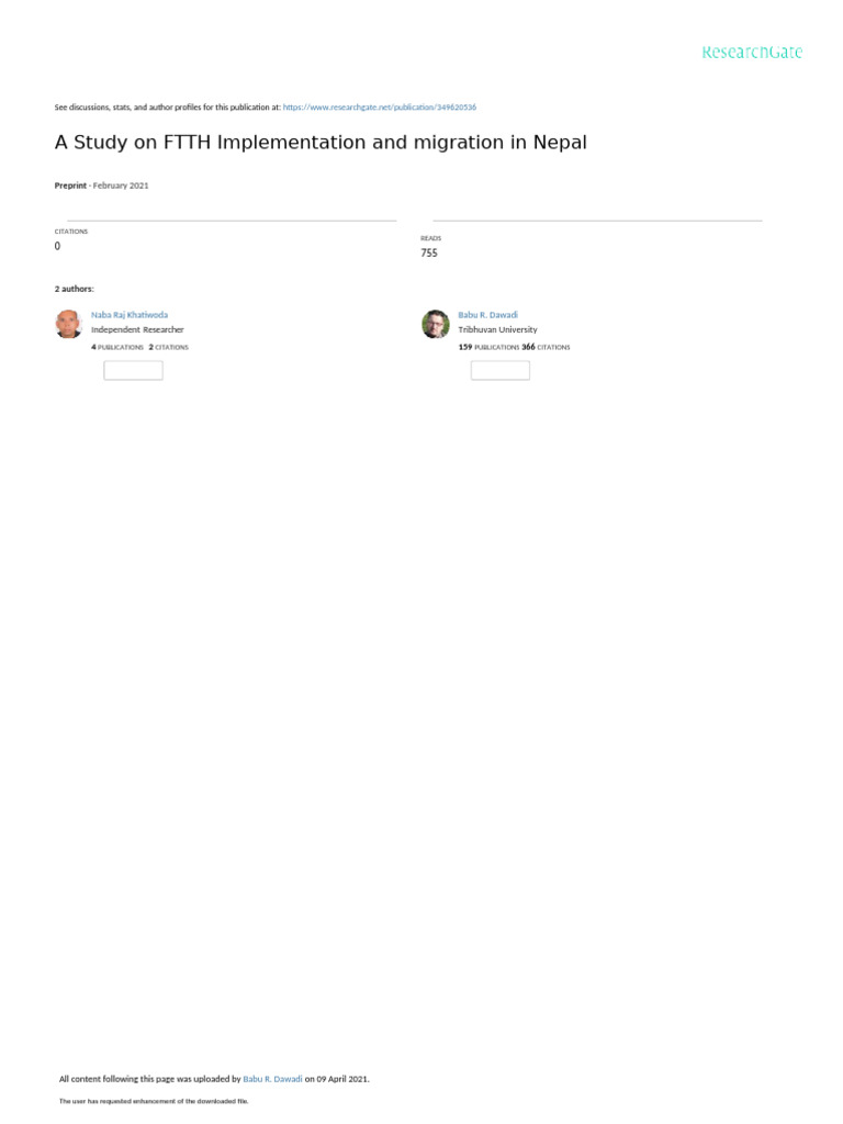 FTTH implementation and migration | PDF