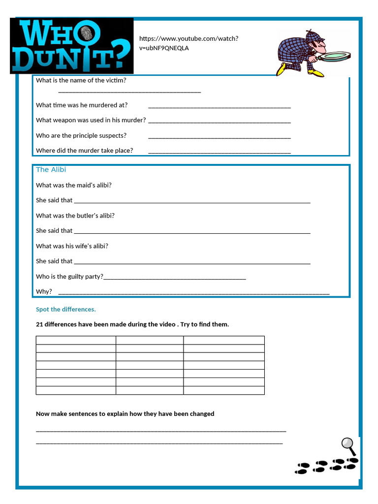 Who Dunnit Games Video Movie Activities - 118733 | PDF