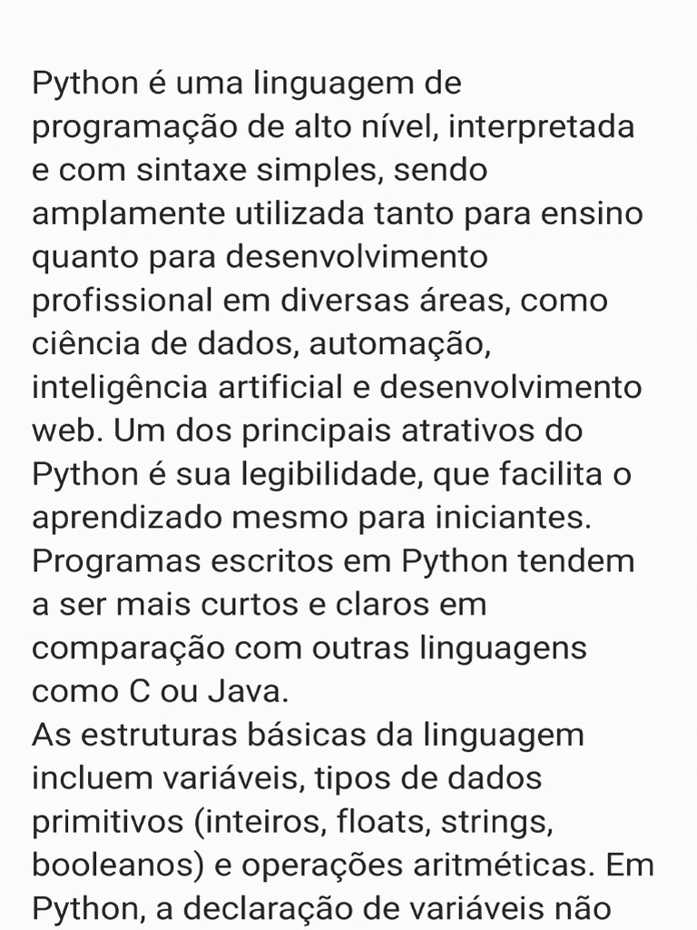 Resumo Pyhton | PDF