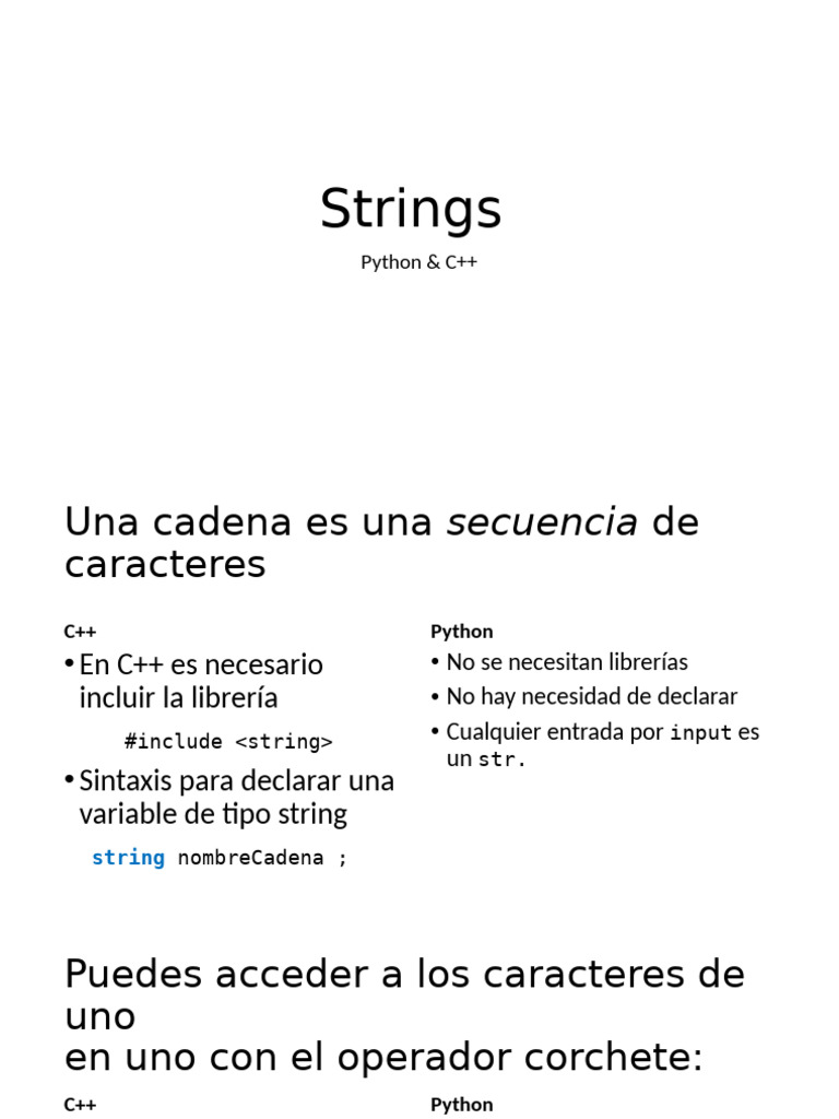 Strings | PDF | C ++ | Cadena (informática)