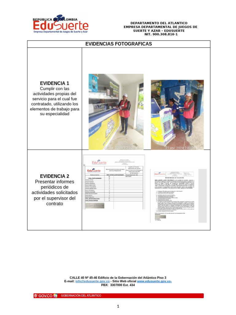 Evidencia Fotografica | PDF