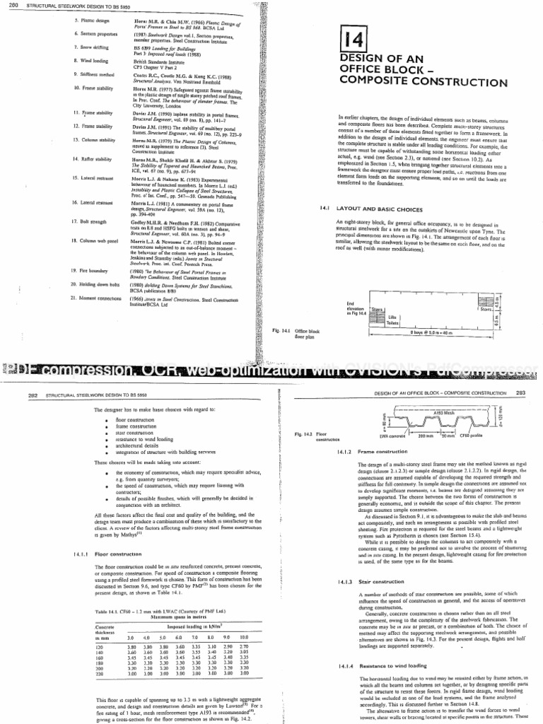 Composite Design of Multi-Storey Office | PDF | Beam (Structure) | Concrete