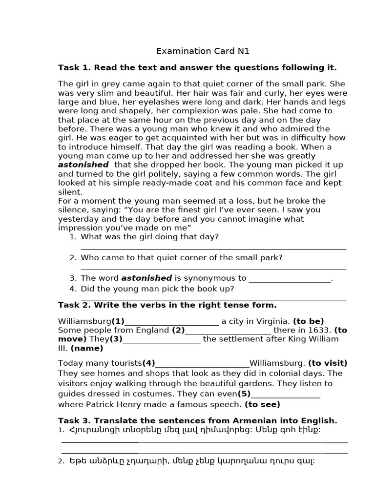 Examination Card 2024-1 | PDF | Australia | Great Britain