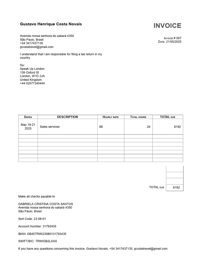 Sample Invoice | PDF