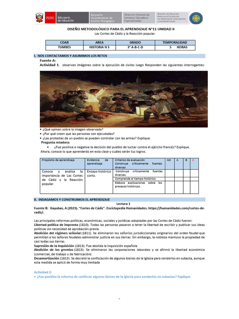 Dmpa 11 - CCSS 3ro Coar | PDF | Ensayos | España