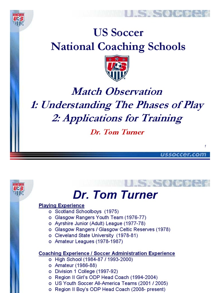 US Soccer Match Observation | PDF | Defender (Association Football ...