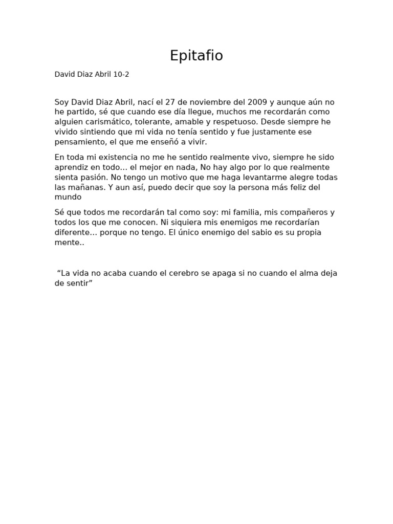 Epitafio | PDF