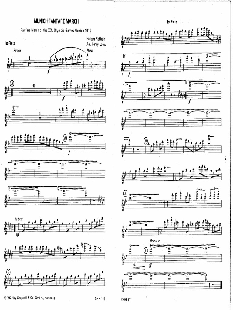 Munich Fanfare March 1 Flute | PDF