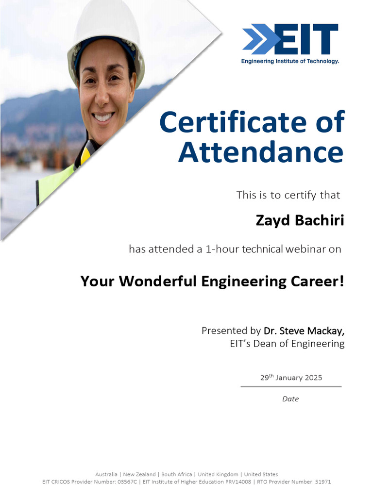 EIT_Certificate_of_Attendance_29January_2025 | PDF