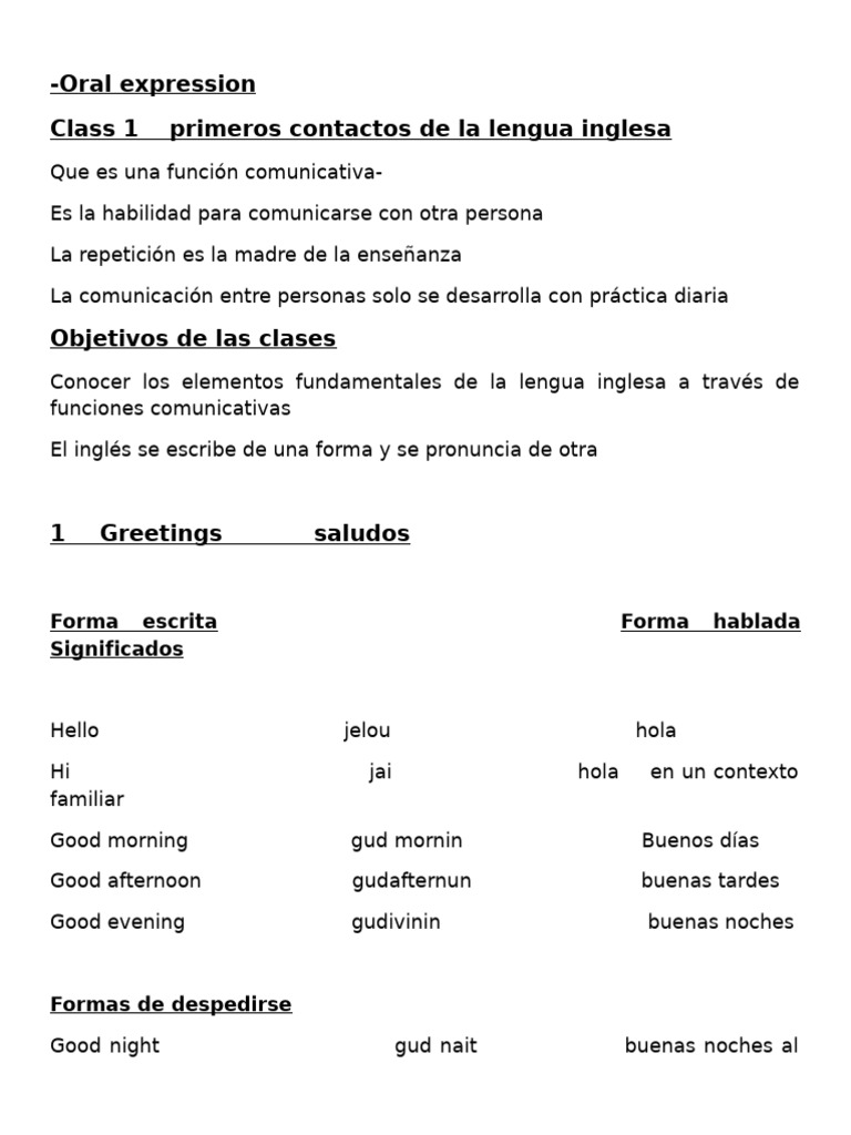 Clase de Ingles (Americano) | PDF | Sintaxis | Morfología Lingüística