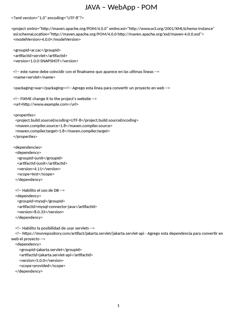 JAVA - WebApps - POM | PDF