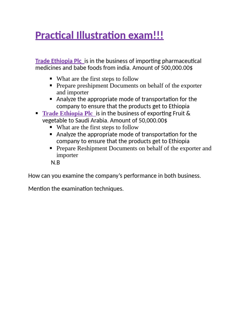 Practical Exercise | PDF