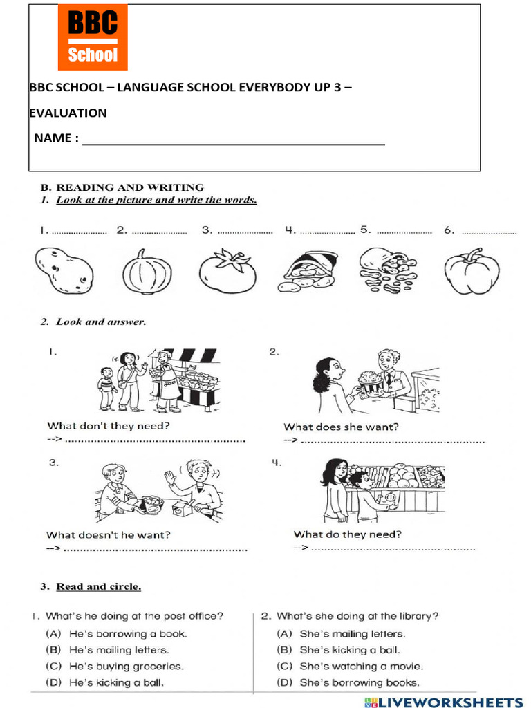 Everybody Up 3 TEST | PDF