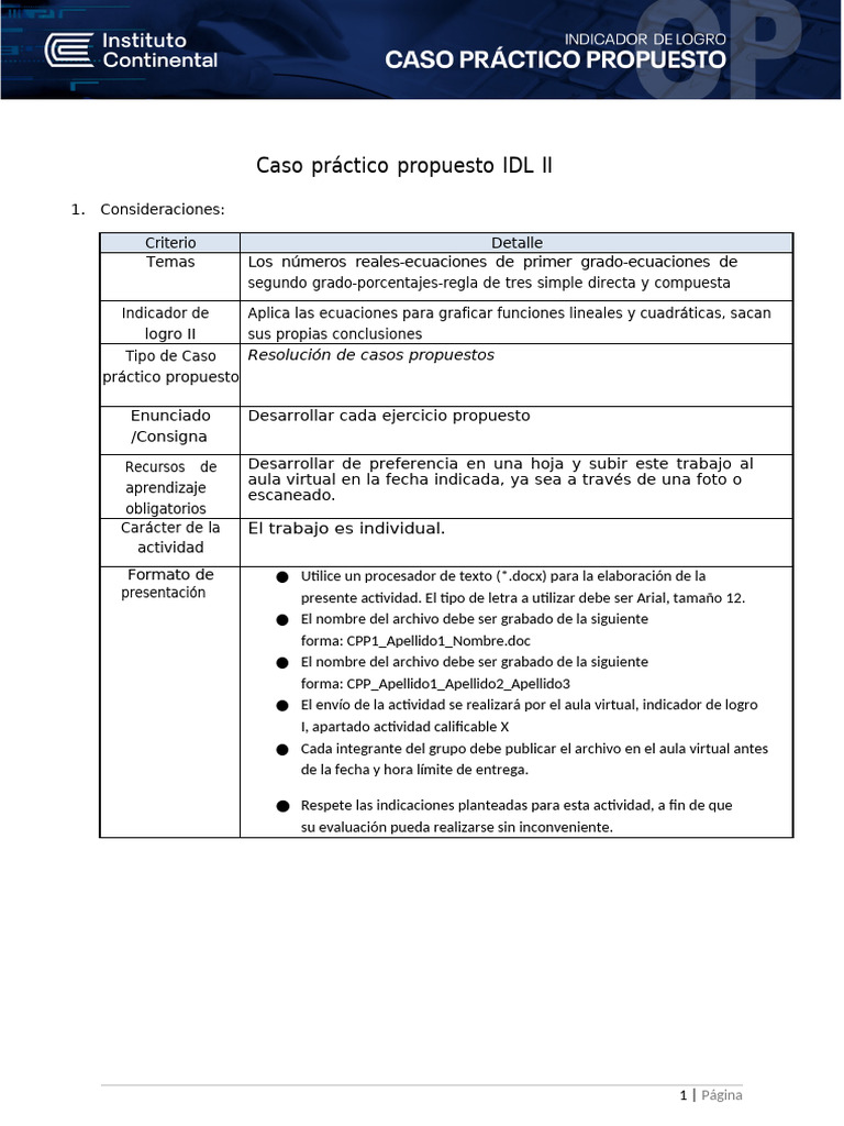 Caso - Práctico - Propuesto - para - IDL II | PDF