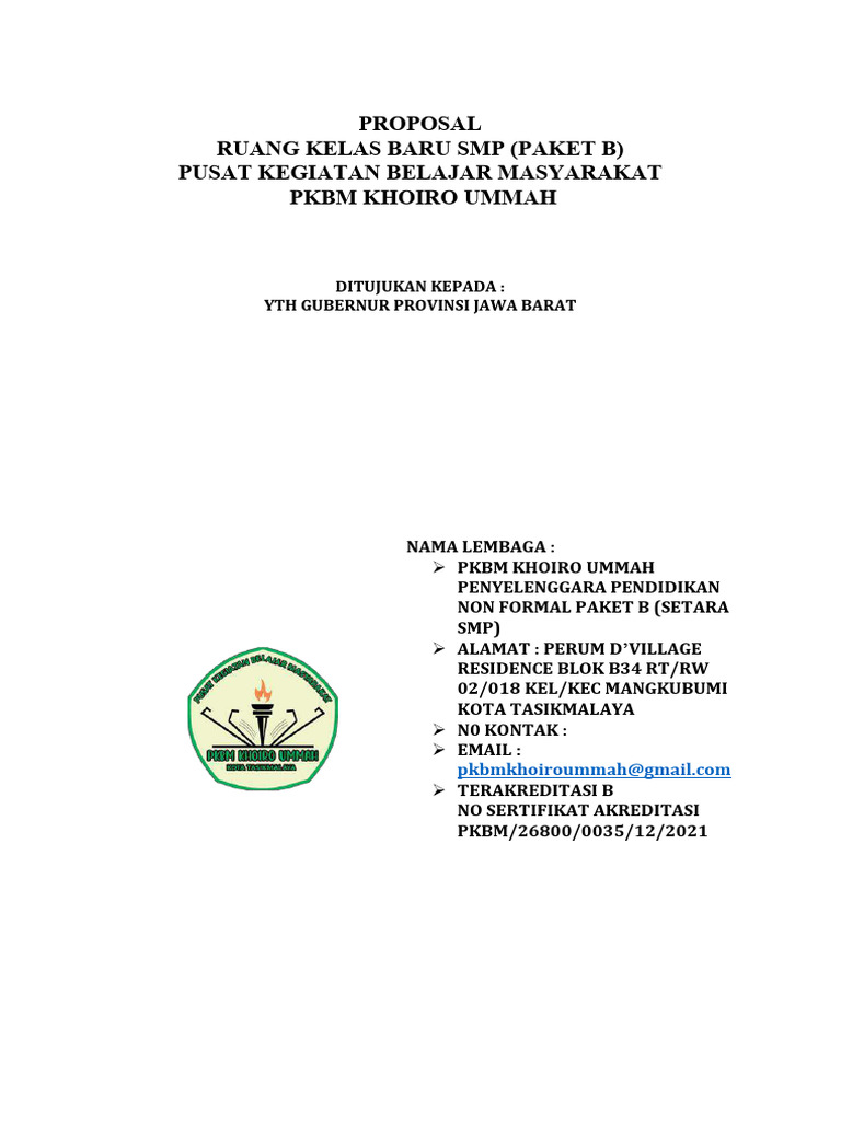 Proposal RKB PKBM 2025 - Compressed | PDF
