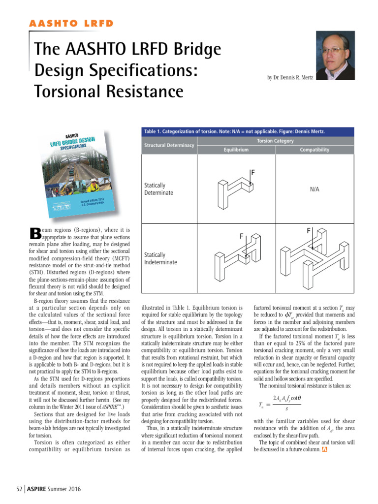 AASHTO LRFD Bridge Design Specifications-Torsional Resistance | PDF | Force | Classical Mechanics