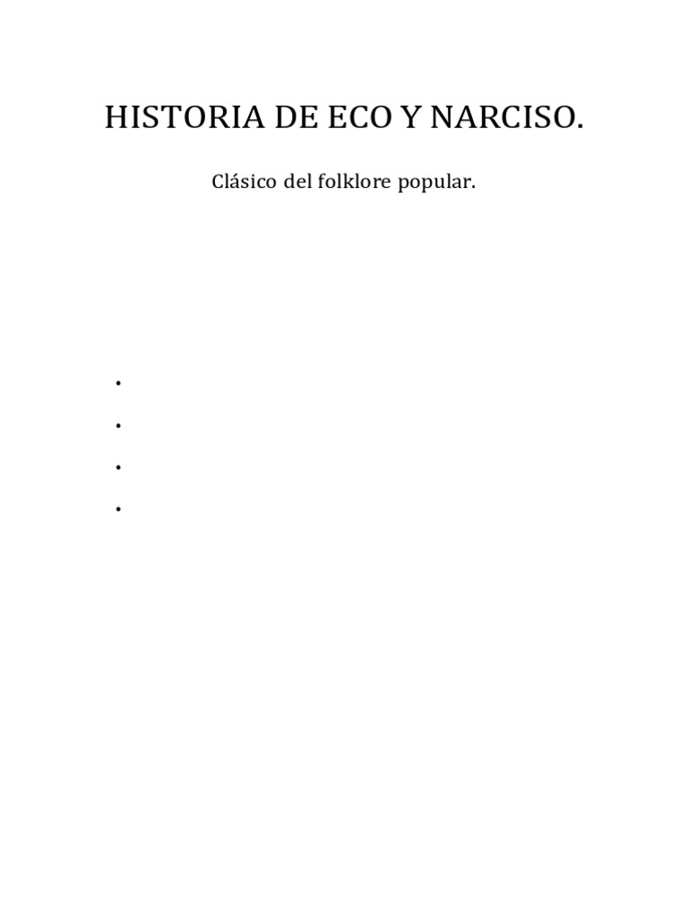 Historia de Eco y Narciso | PDF