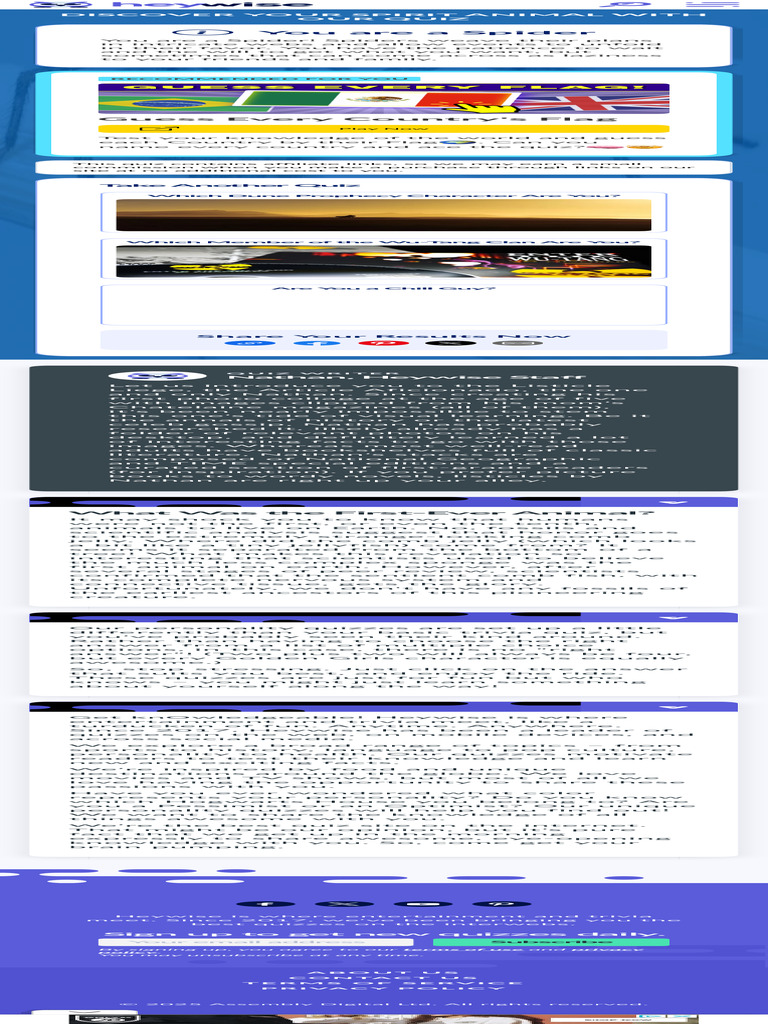 Quiz What Animal Am I - Heywise | PDF