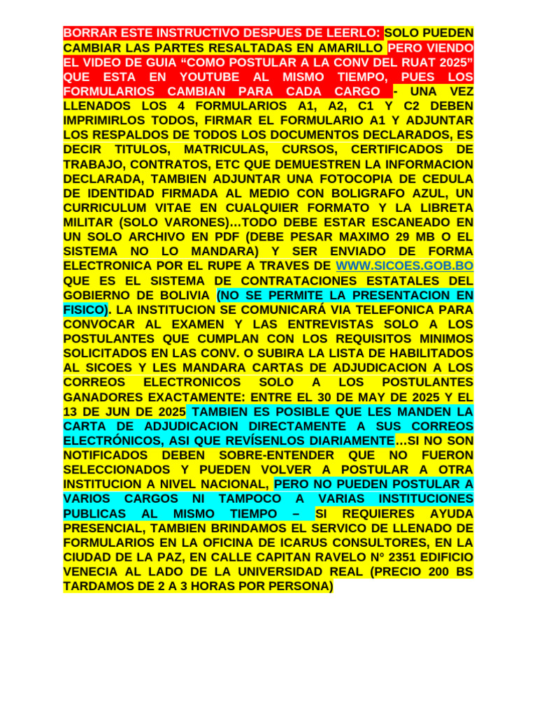Ejm Form Ruat | PDF | Titulo academico | Plan de estudios