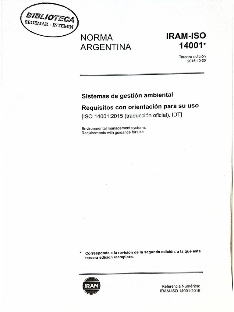 Iso 14.001 | PDF