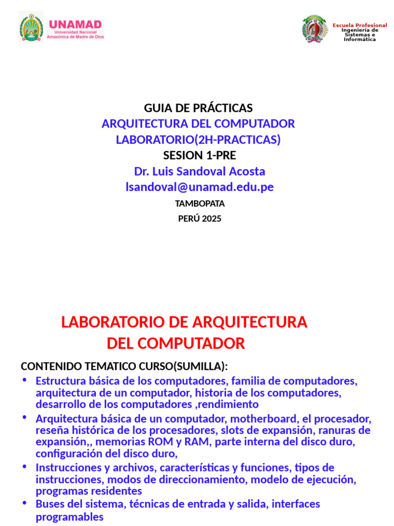 1 Sesion1 Pre-Practica | PDF | Unidad Central de procesamiento | Equipo de oficina
