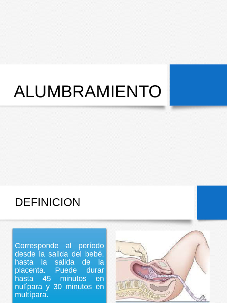 Alumbramiento Clase | PDF | Parto | Placenta