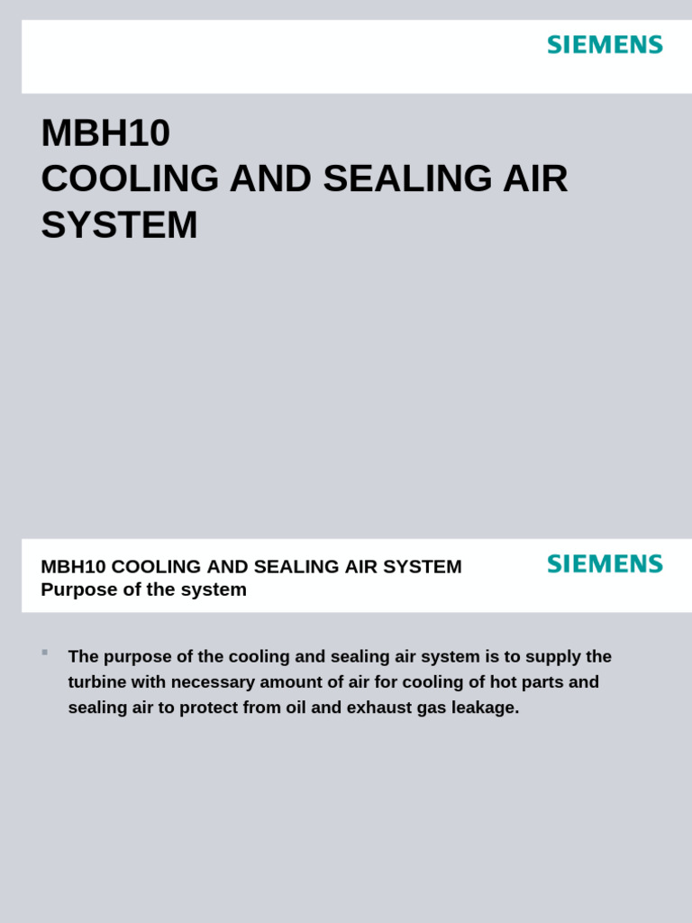 01.01 PRES - MBH Cooling and Sealing Air System | PDF | Bearing ...