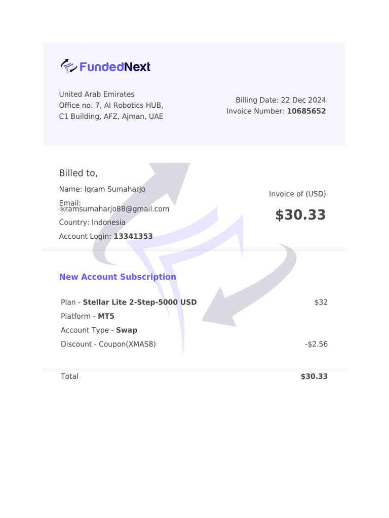 Subscription Invoice | PDF
