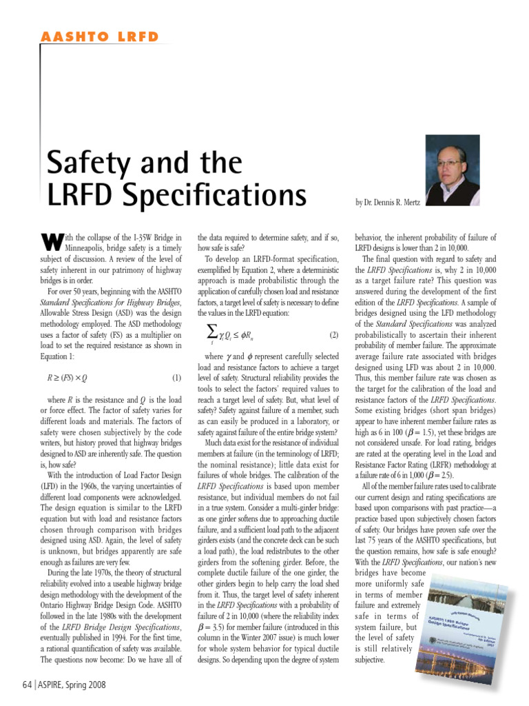 Safety and LRFD Specification | PDF | Reliability Engineering