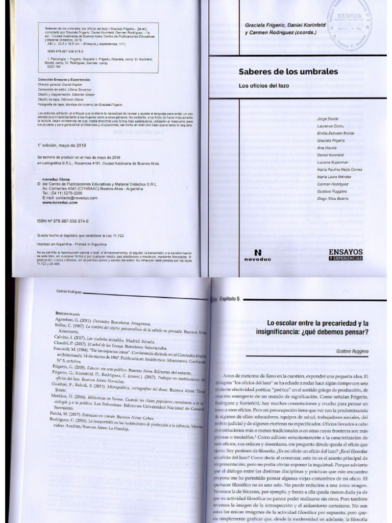 Ruggiero en Saberes de Los Umbrales | PDF