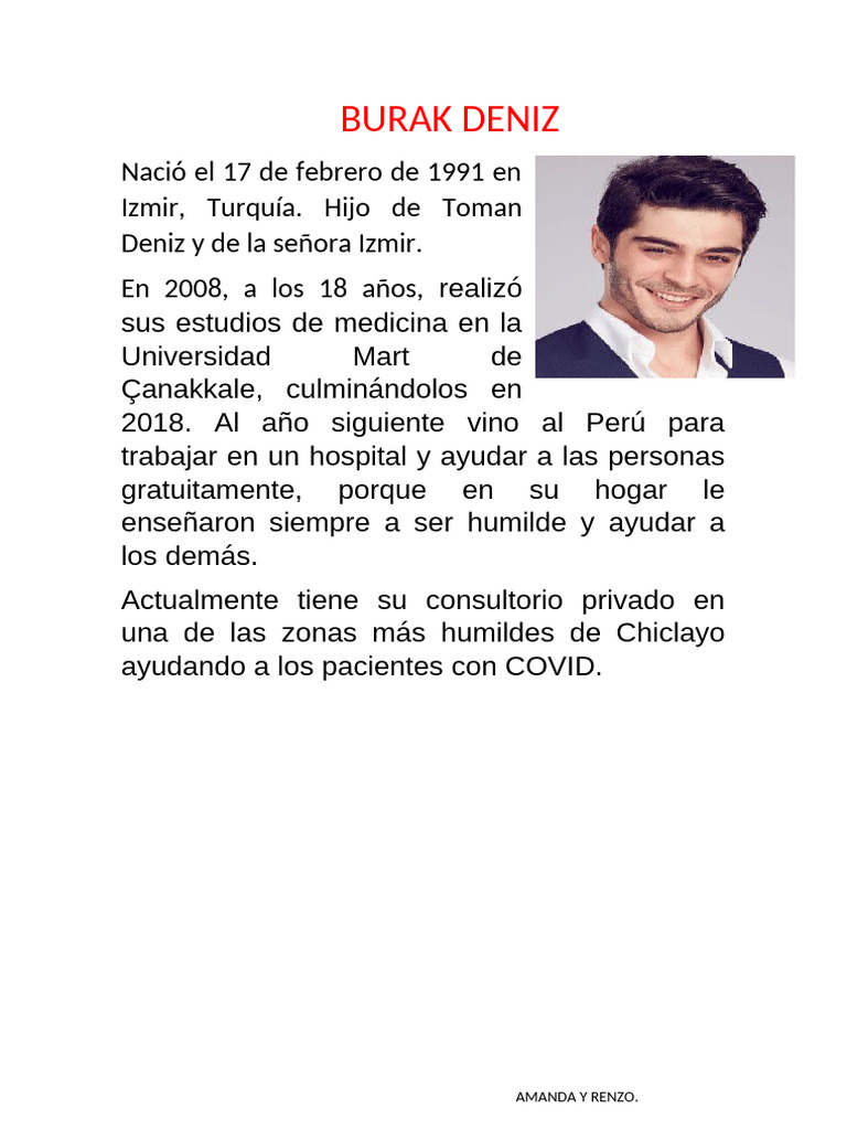 Biografia RENZO Y AMANDA | PDF