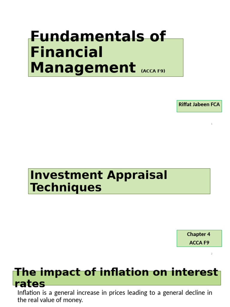 Lec 5 - Investment Appraisal Techniques - Part 3 | PDF