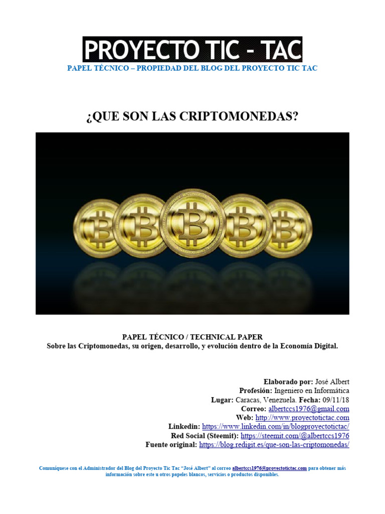 Papel Tecnico - Que Son Las Criptomonedas | PDF | Dinero | Moneda