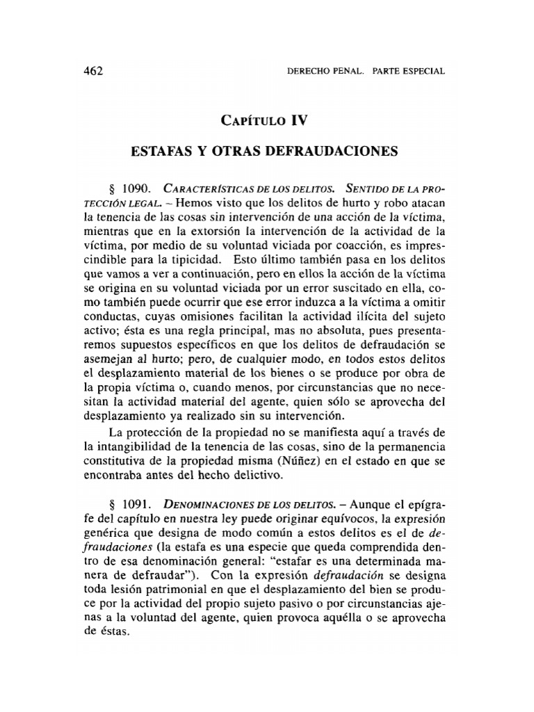 Estafas y Defraudaciones en Derecho Penal | PDF | Fraude | Bienes (Ley)
