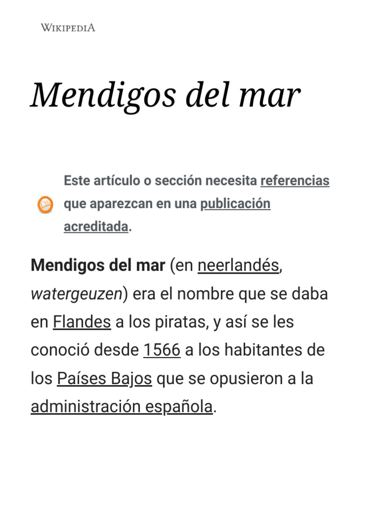 Mendigos Del Mar - Wikipedia, La Enciclopedia Libre | PDF