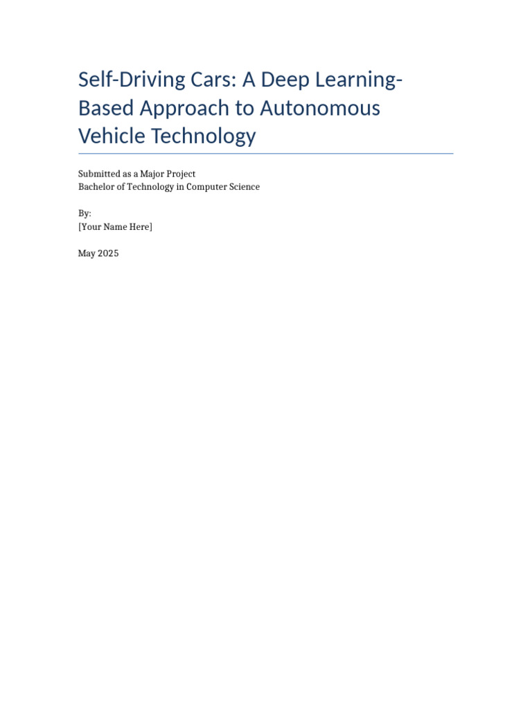 Deep Learning for Self-Driving Cars | PDF