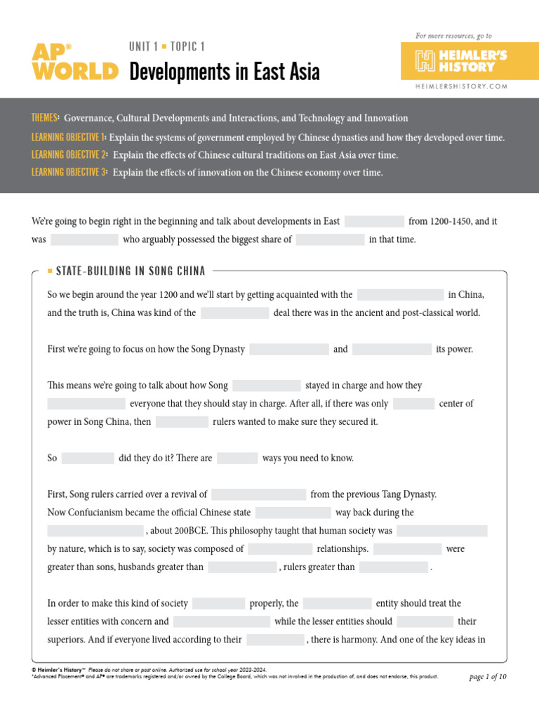 AP World Unit 1 Topic 1 Noteguide Answer Key | PDF | Four Noble Truths ...