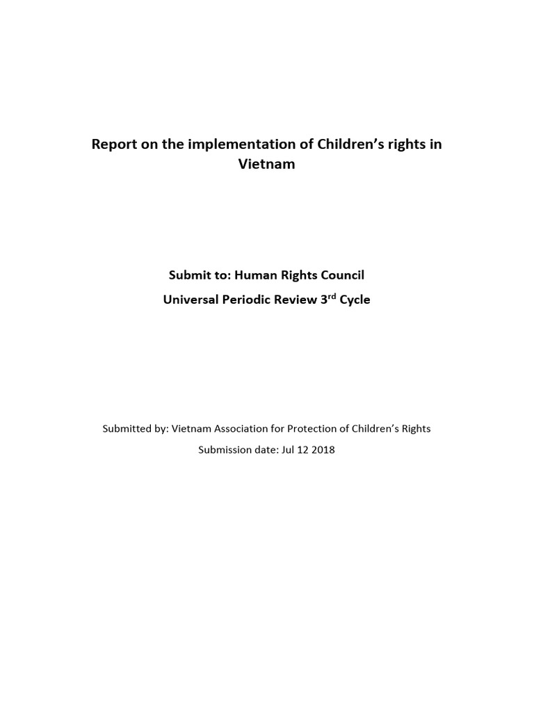 Vacr Upr32 VNM e Main | PDF | Children's Rights | Convention On The ...
