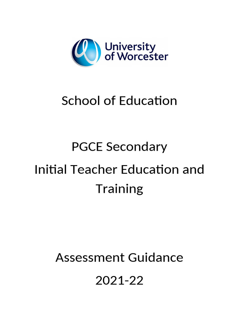 PGCE Secondary Assessment Guidance 2021-22 | PDF | Teachers | Turnitin