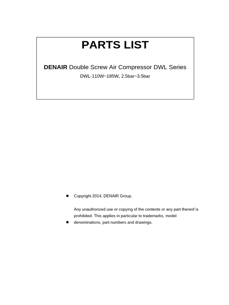 Parts List DWL-110W 185W - en | PDF | Pipe (Fluid Conveyance) | Manufactured Goods