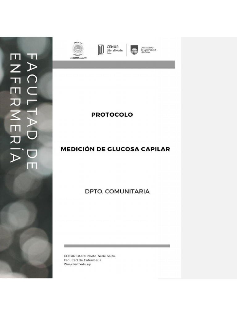 Medición de Glucosa Capilar 2023 | PDF | Medición | Lavado de manos