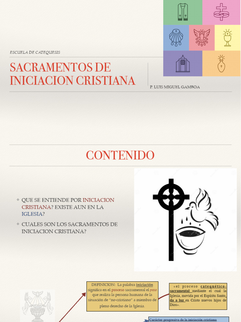 Sacramentos de Iniciación Cristiana | PDF | eucaristía | Bautismo