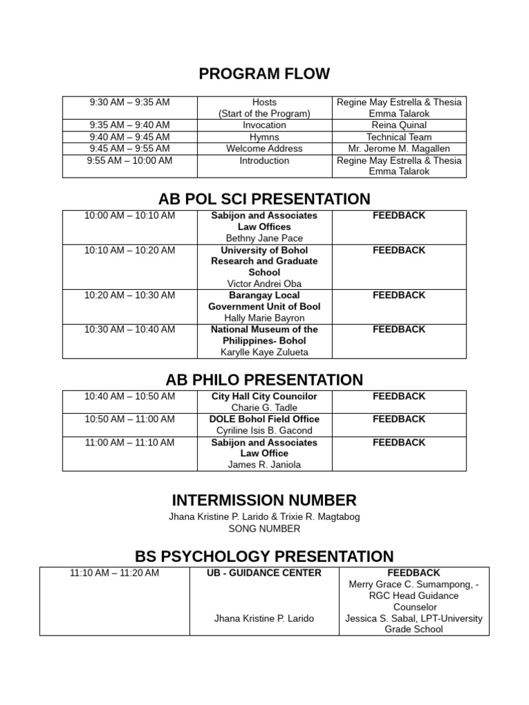 Program Flow Culmination | PDF