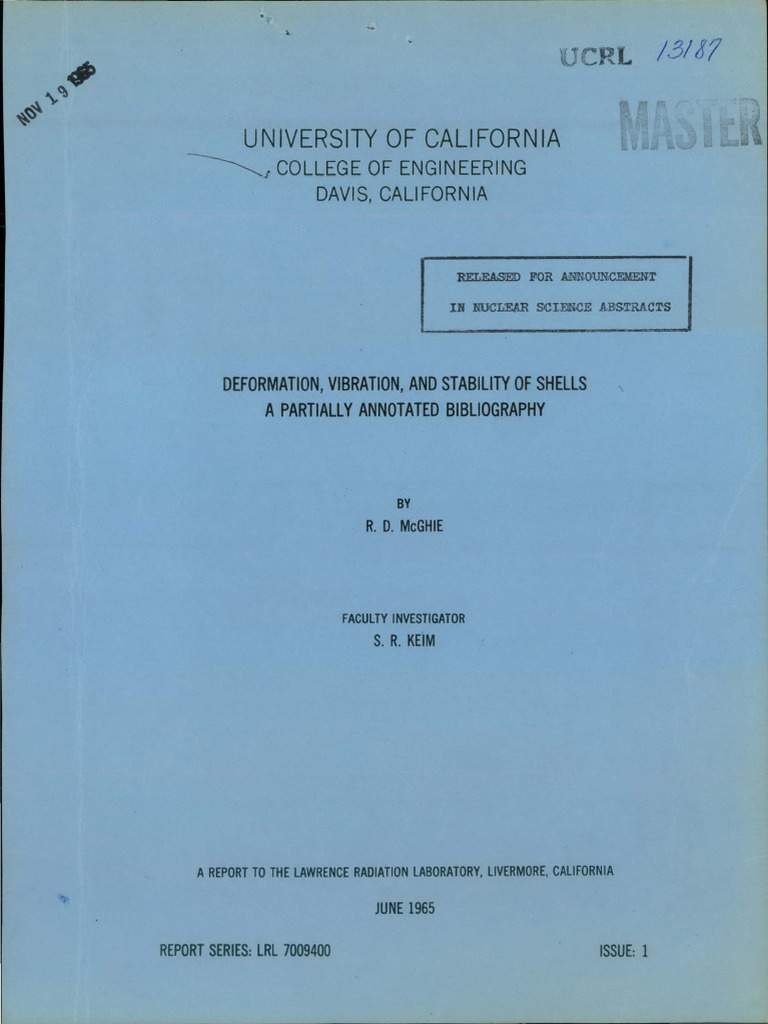 Deformation, Vibration, and Stability of Shells | PDF | Buckling ...