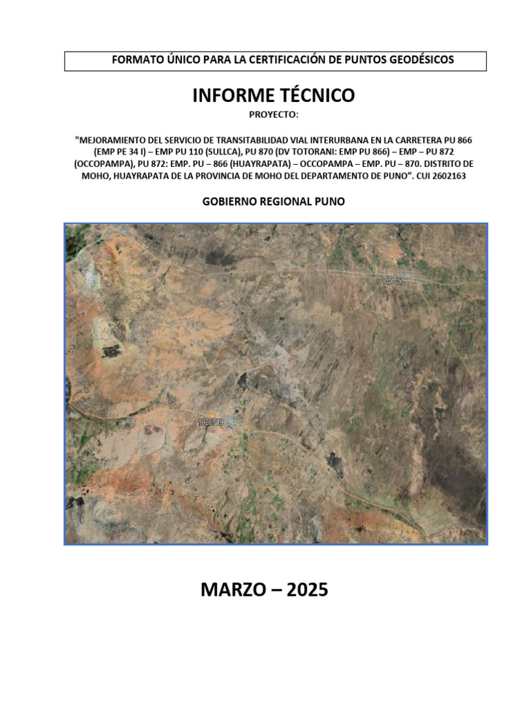 Informe Geodesico Totorani 2025 | PDF | Geodesia